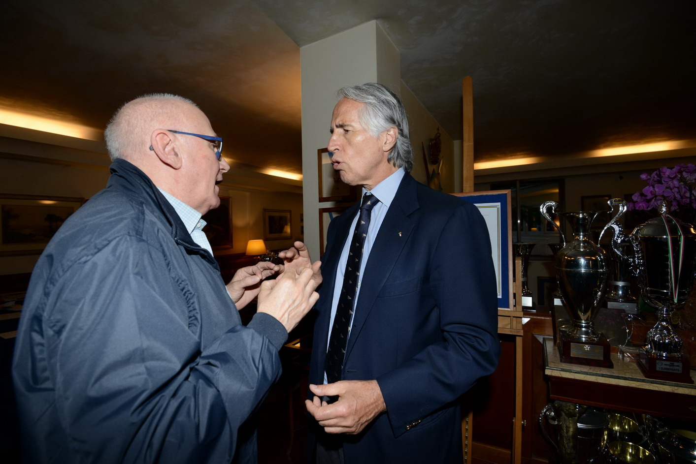 Luca Lotti al Circolo Aniene accolto da Gianni Letta, Giovanni Malagò e ...